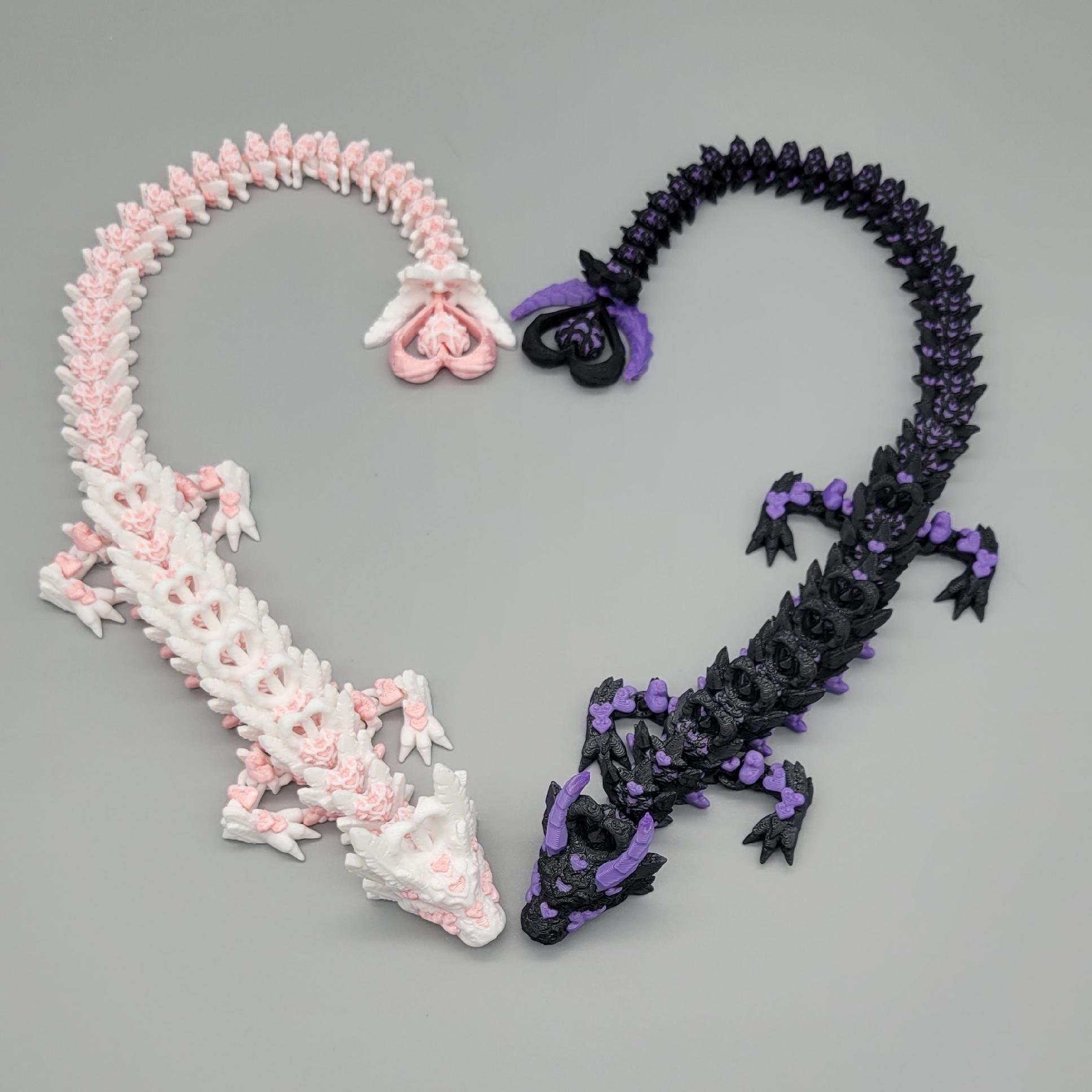 Dark Heart Dragon a Cinderwing3d Design - 3D Printed Articulated Dragon ...
