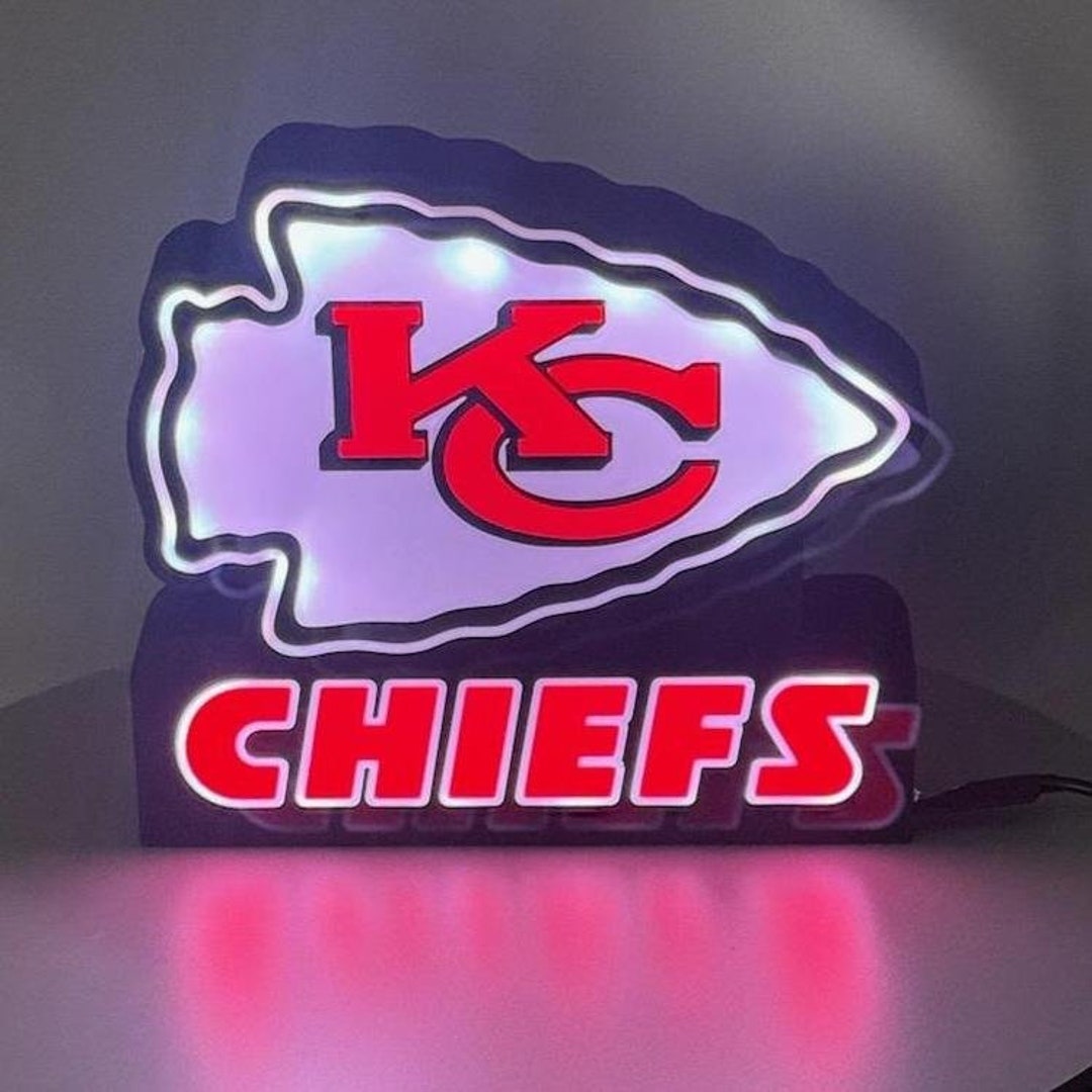 Kansas City Chiefs 3D Printed Light Box – Illuminate Your Fan Cave ...