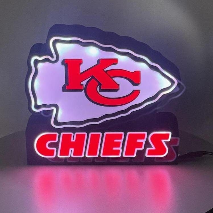 Kansas City Chiefs 3D Printed Light Box - Etsy