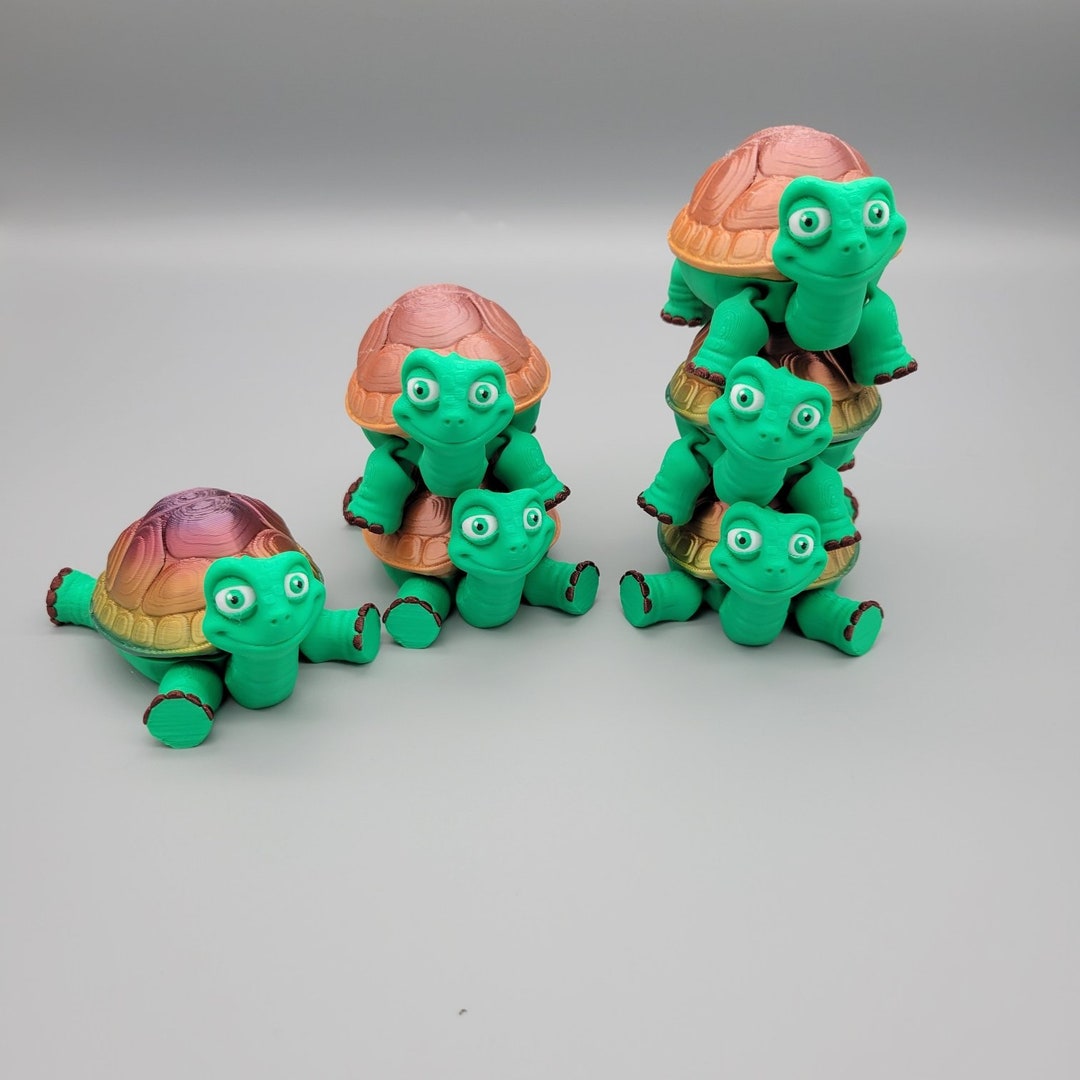 3D Printed Tortoise With Removable Shell - Etsy