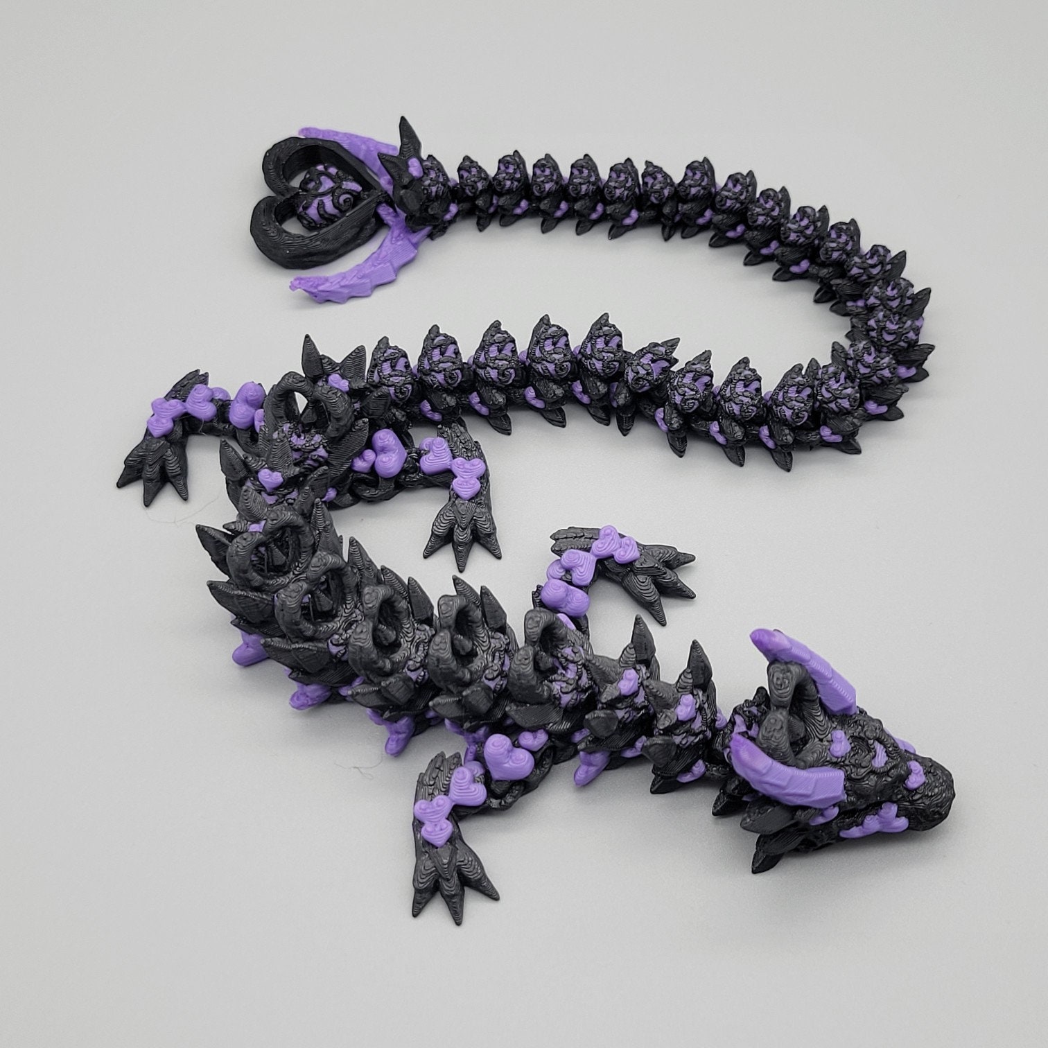 Dark Heart Dragon a Cinderwing3d Design - 3D Printed Articulated Dragon ...