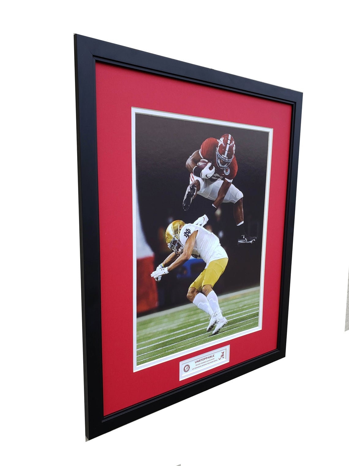 Alabama 2021 Rose Bowl Unstoppable Najee Harris Hurdle Custom Framed ...