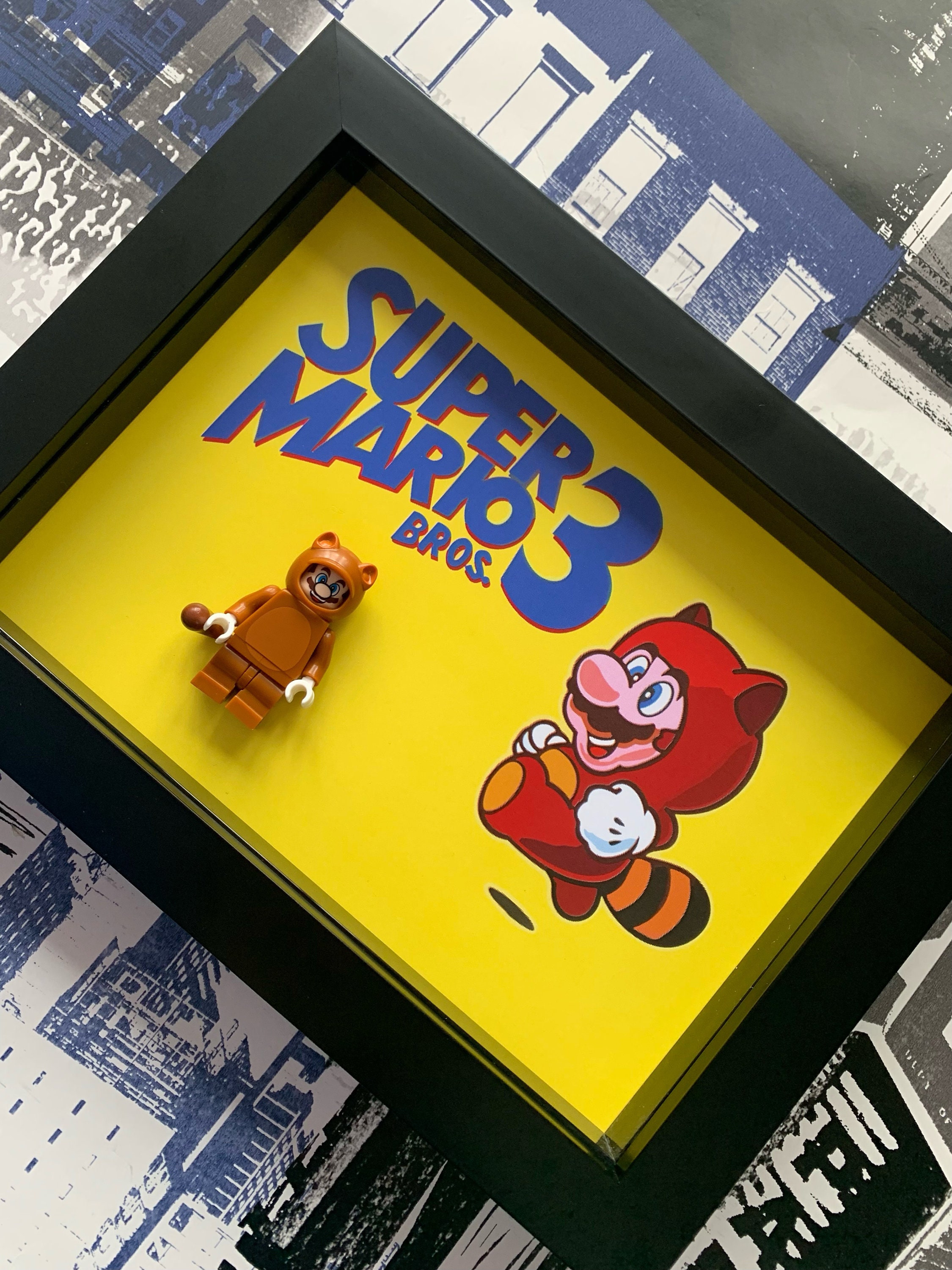 Super Mario Bros 3 Racoon Mario Mini Figure Picture Frame - Etsy