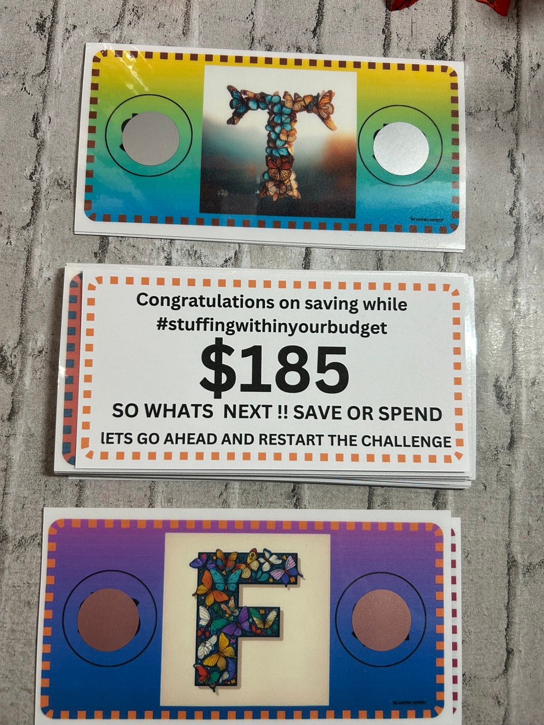 LETTER BUCKS |scratcher Cards |PHYSICAL |26 Letters - Etsy