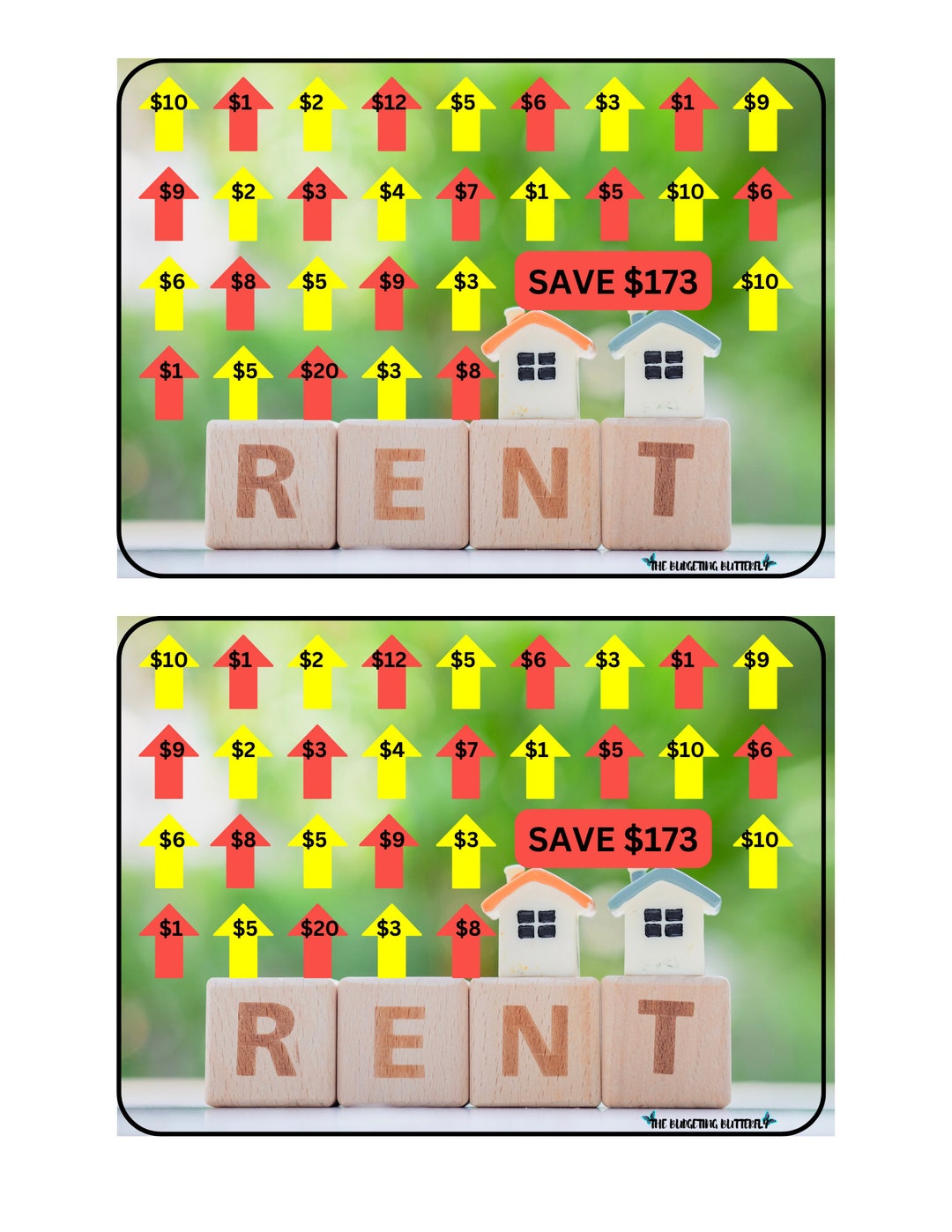 RENT INCREASE Money Saving Challenge Tracker Digital Download ...