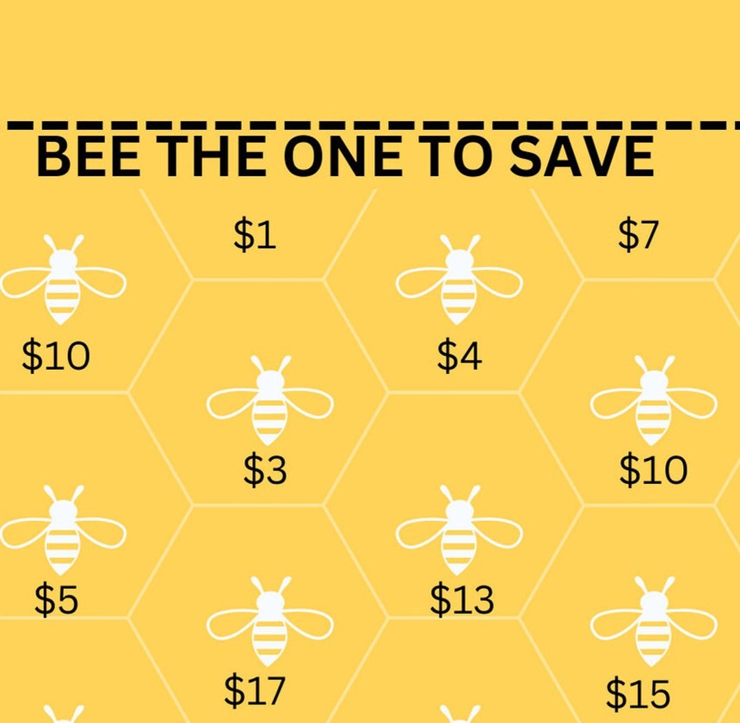 BEE THE 1 TO Save Money Saving Challenge Tracker Digital Download ...
