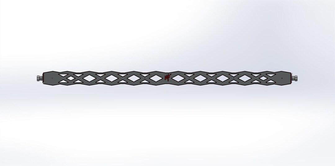 Custom Traction Bar DXF Plans | 60” Wavy Link Bar Design | Double Heim ...