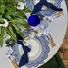 Dark Blue Ruffled Placemat Napkin Set Perfect Gift for New Homeowners ...