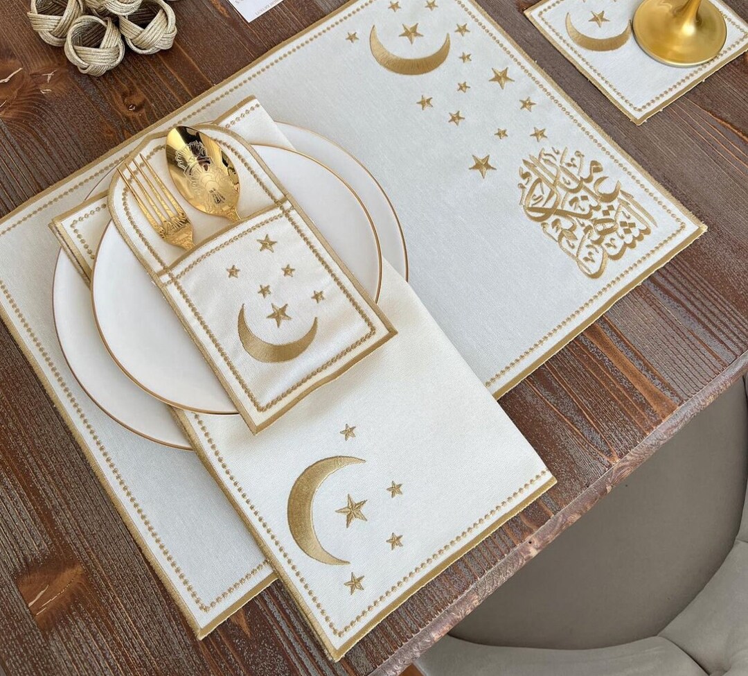 Elegant Arabic Embroidery for Iftar and Suhoor Gatherings, Unique ...