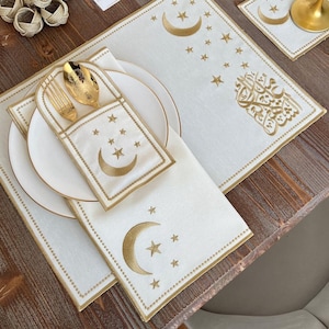 Elegant Arabic Embroidery for Iftar and Suhoor Gatherings, Unique ...