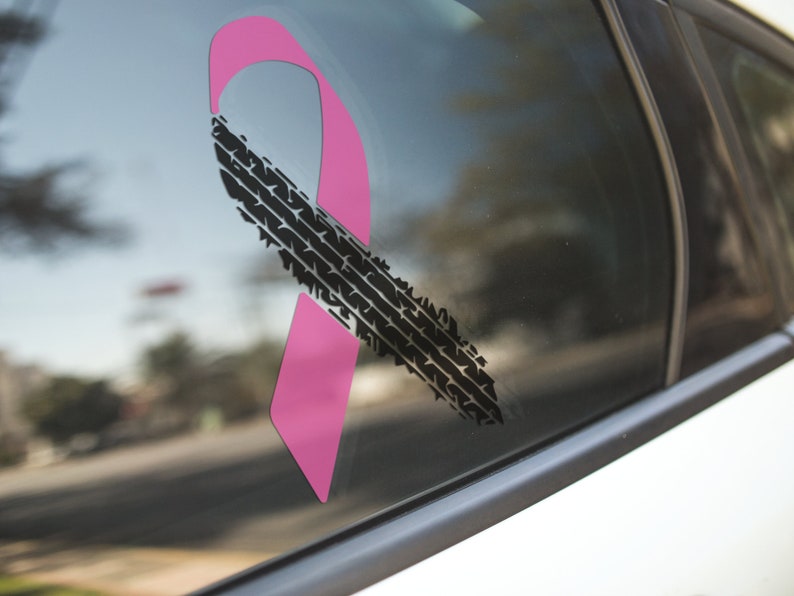 Breast Cancer Offroad Svg, 4x4 Ribbon Tire Track Svg, Cancer Awareness ...