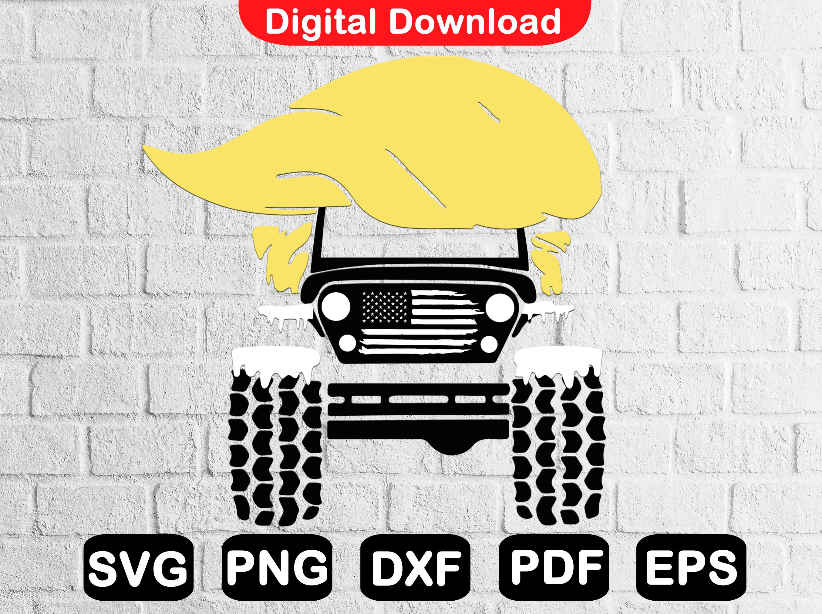 Trump Svg, Offroad American Flag Svg, 4x4 President Svg, Trump 2024 ...