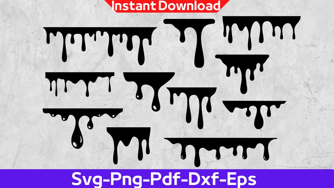 Dripping Borders Svg Bundle | Dripping Paint Svg | Melting Svg for ...