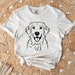 Golden Retriever Line Art SVG: Hand Drawn Pet Portrait (digital ...