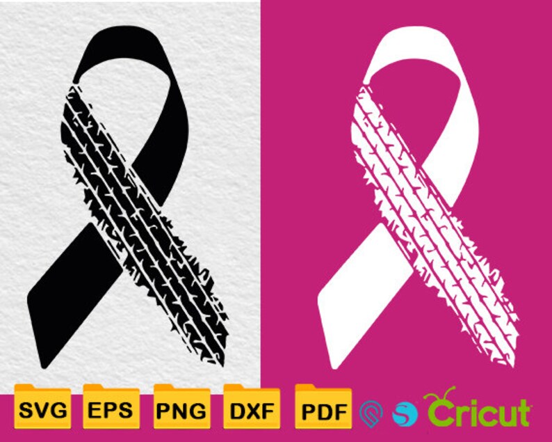 Breast Cancer Offroad Svg, 4x4 Ribbon Tire Track Svg, Cancer Awareness ...