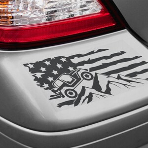 Offroad American Flag Mountain Svg, USA Flag Terrain Svg, Car Decal Svg ...