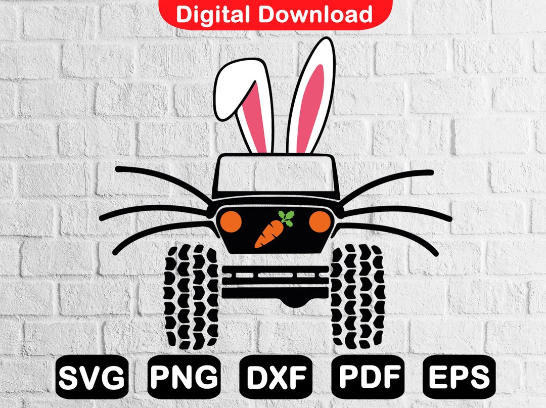Easter Bunny Offroad SVG PNG, 4X4 Happy Easter Svg, Rabbit Ears Svg ...