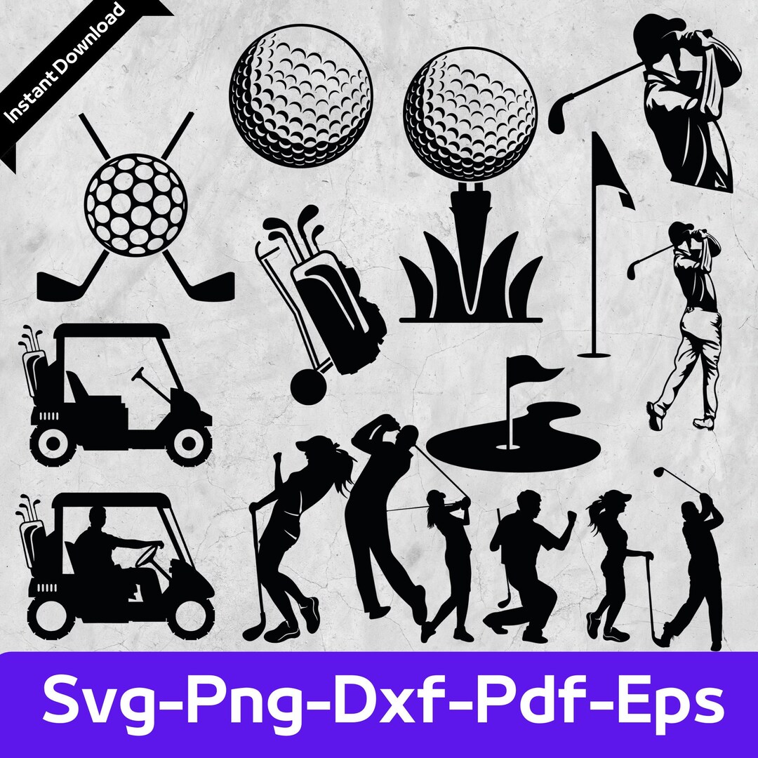 Golf Svg Bundle Golf Ball Svg Cut Files for Cricut & Silhouette Golf ...