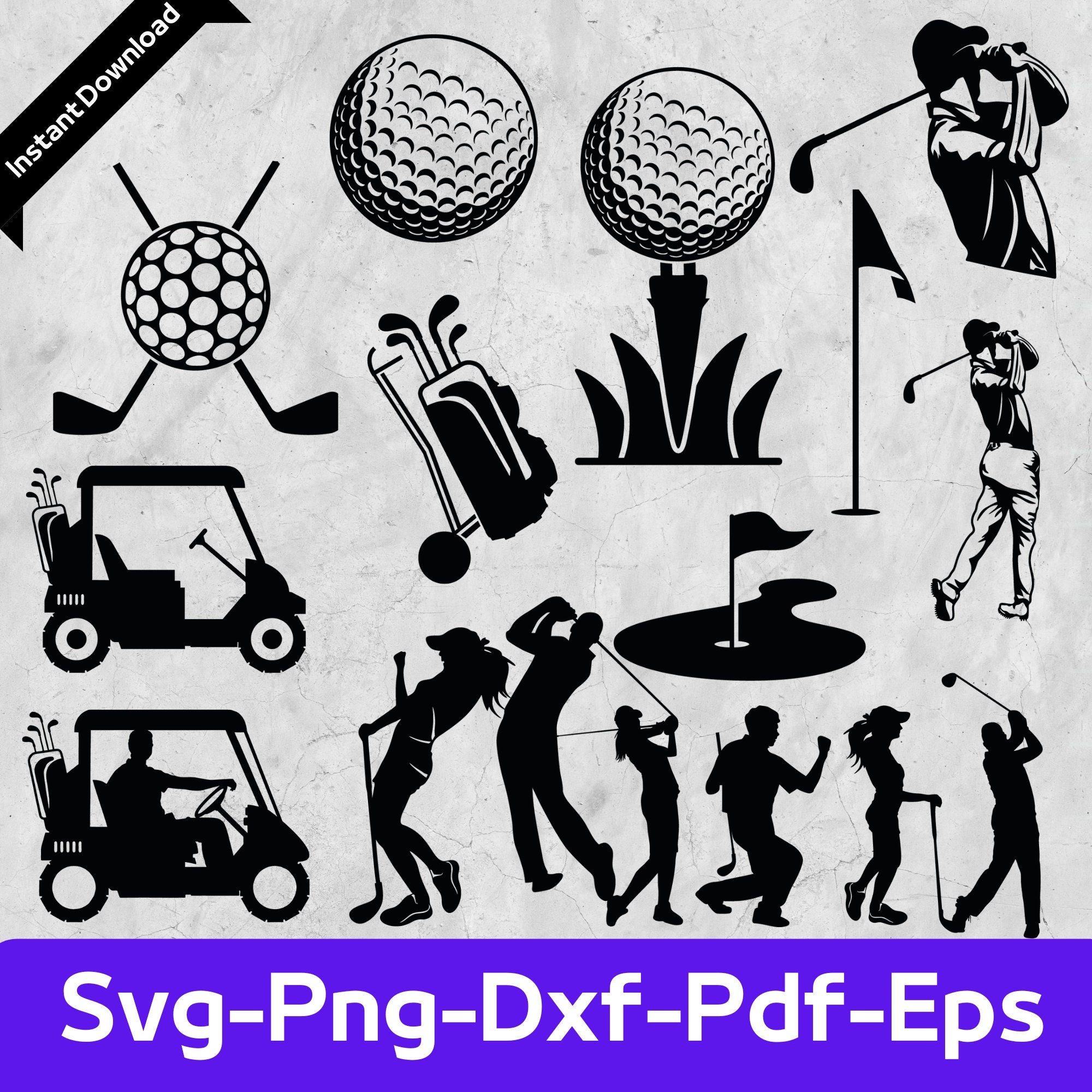 Golf Svg Bundle Golf Ball Svg Cut Files for Cricut & Silhouette Golf ...