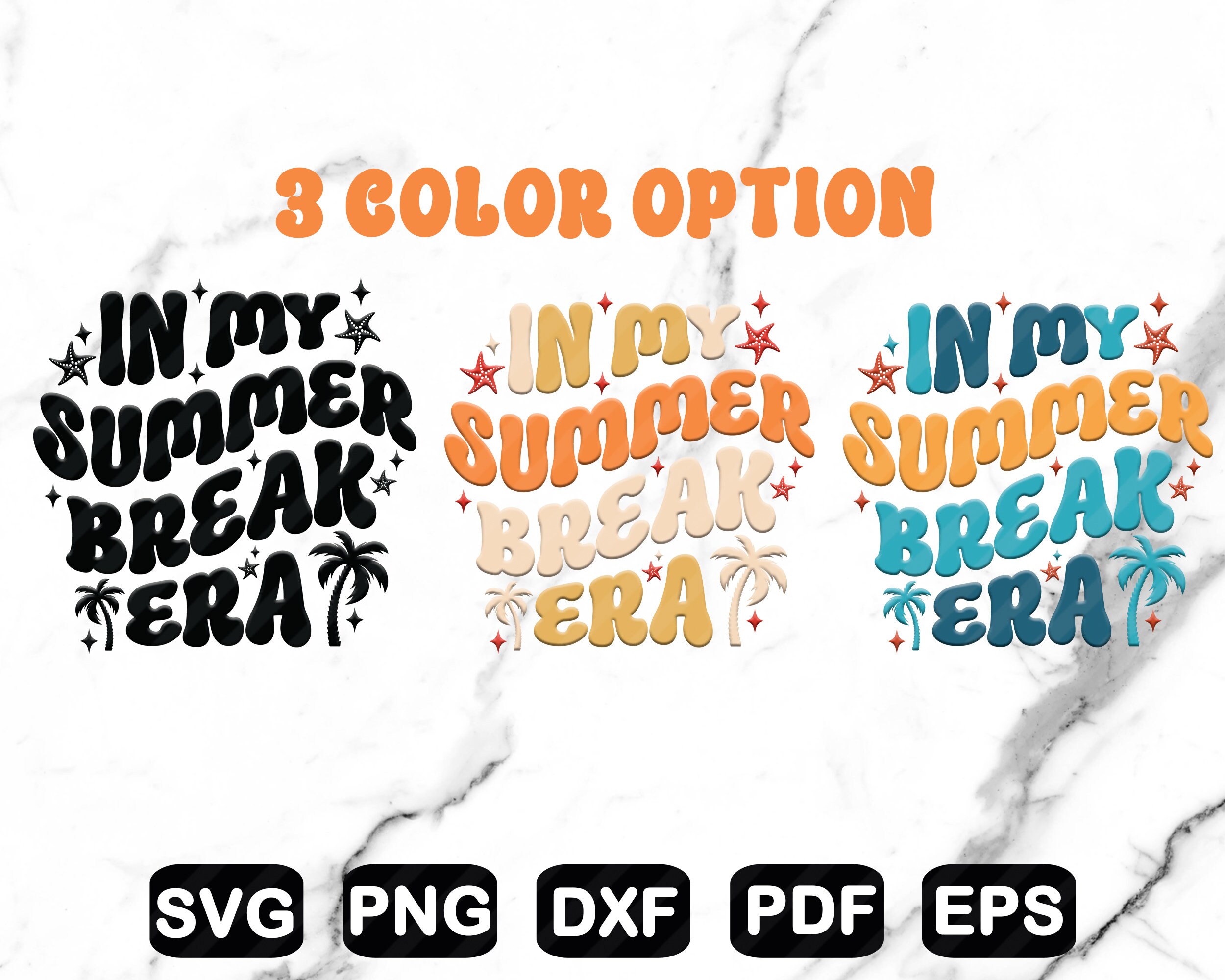 In My Summer Break Era SVG PNG, Summer Vacation Shirt Design Cut Files ...