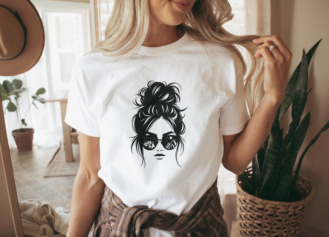 Messy Bun Offroad Svg, Girl Car Mountain Stars Decal Svg, Offroad Svg ...