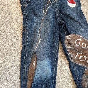 Hand Painted Denim Overalls: Gone Fishin' Kids Clothes (size 4T) - Etsy