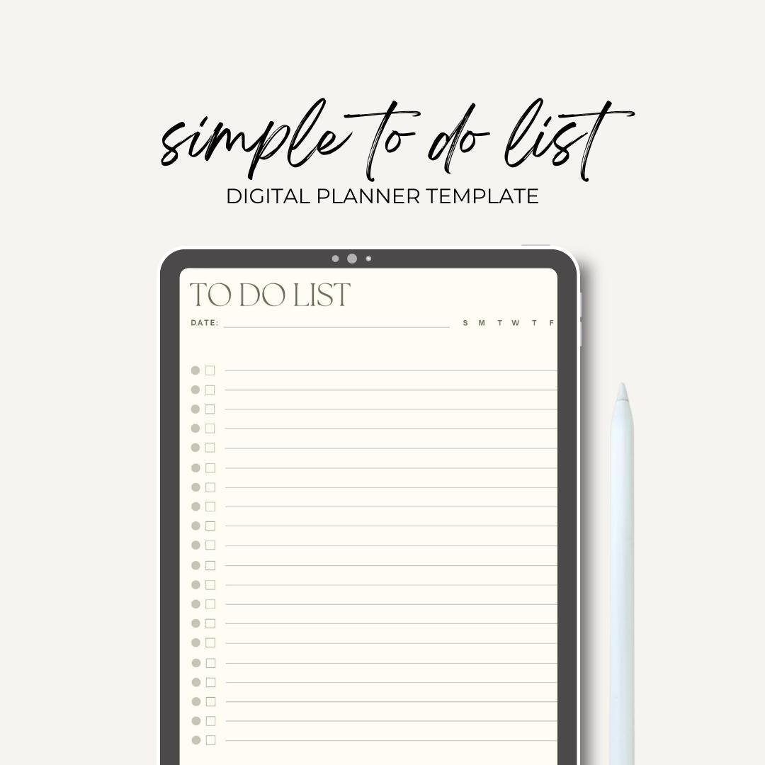 To-do List Simple With Days and Checkboxes Printable or - Etsy