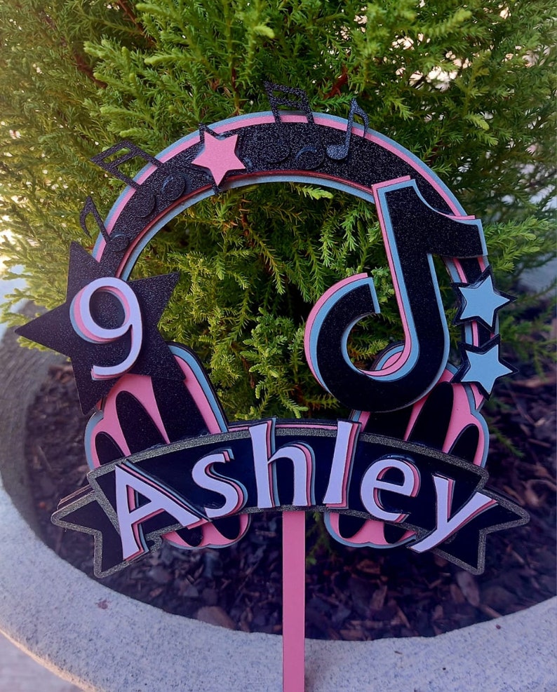 Laser Cut, Digital File. Tik Tok Cake Topper. SVG,DXF and AI File - Etsy UK