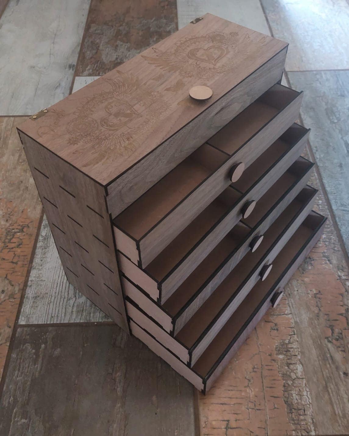 Laser Cut, Digital File. 5 Drawer Cabinet. SVG, DXF and AI File. - Etsy