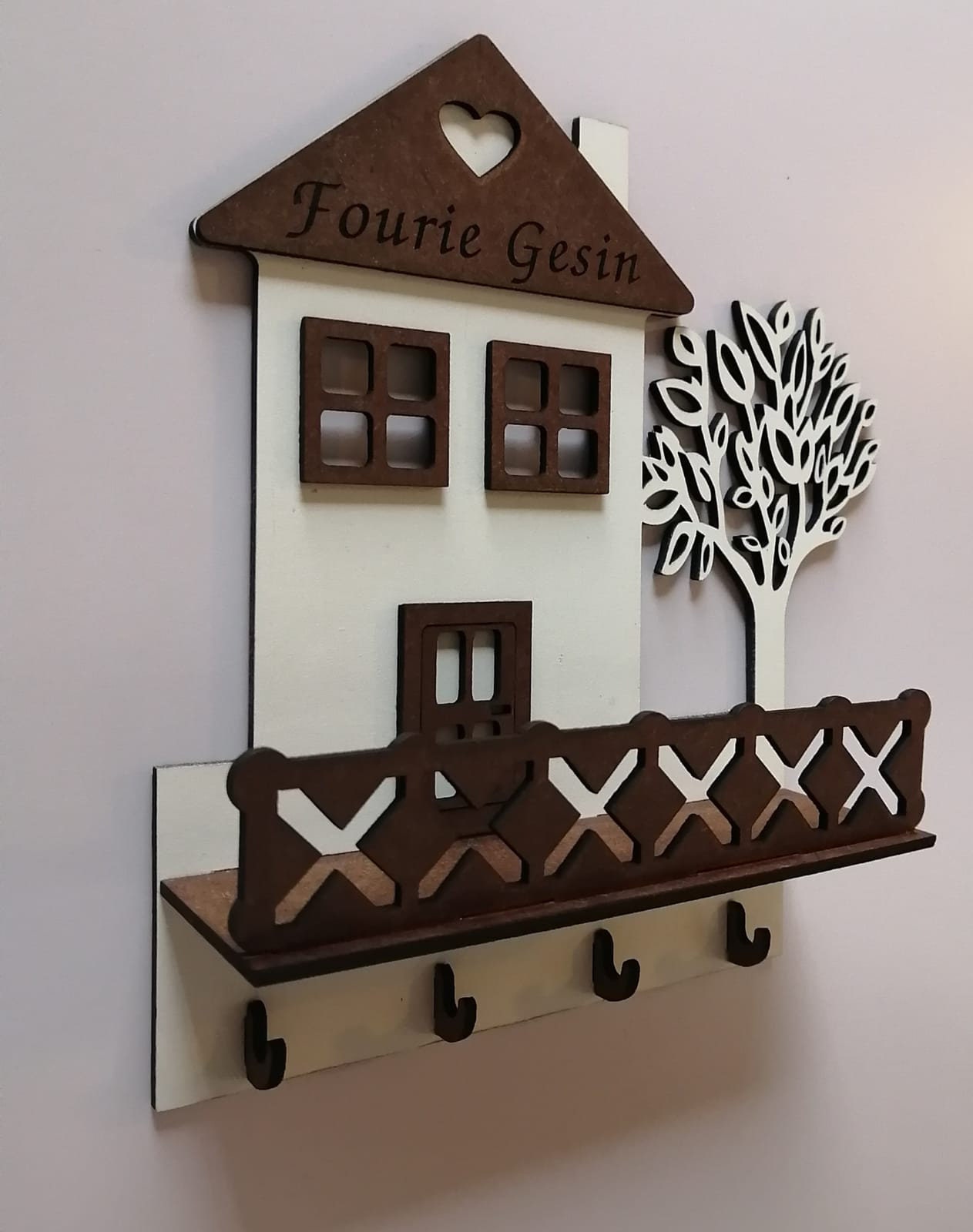 Laser Cut, Digital File. House With Tree Key Holder. SVG,DXF,AI. - Etsy