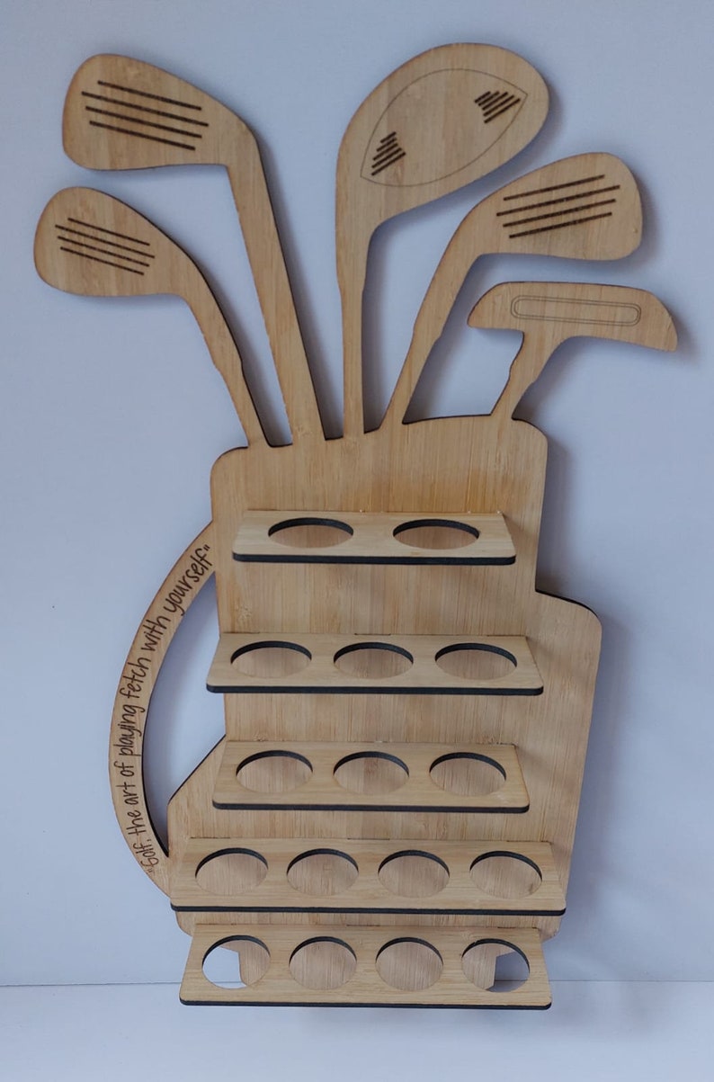 Laser Cut Digital File. Golf Ball Rack. Golf Bag Wall Rack. 3mm AI, SVG ...