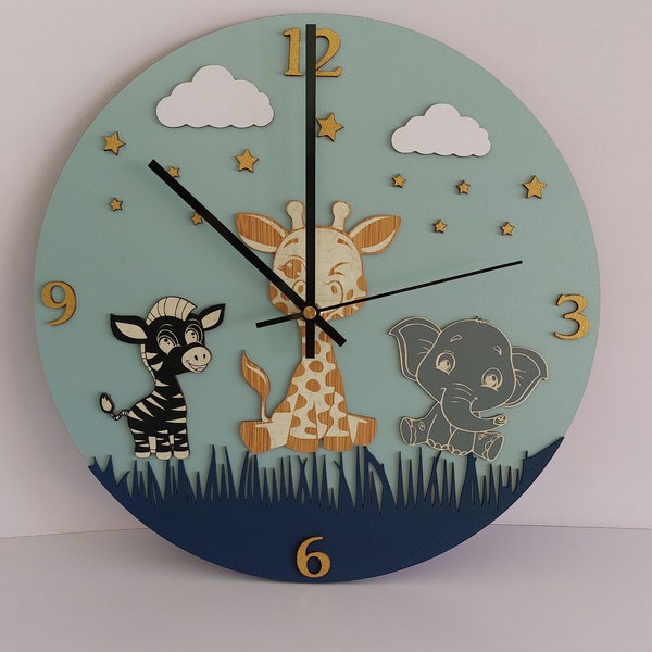 Kids Wall Clock - Etsy