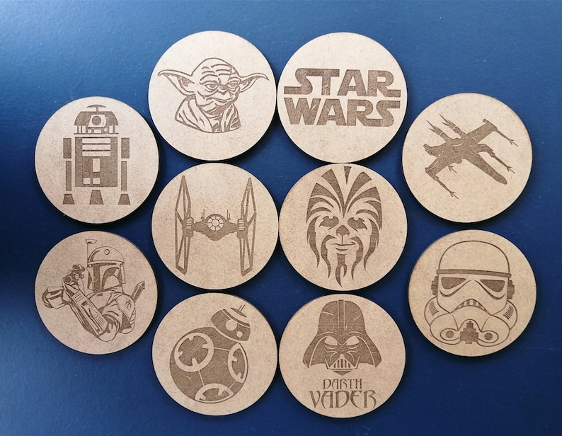 Laser Cut, Digital File. Star Wars Stand and Coasters - Etsy