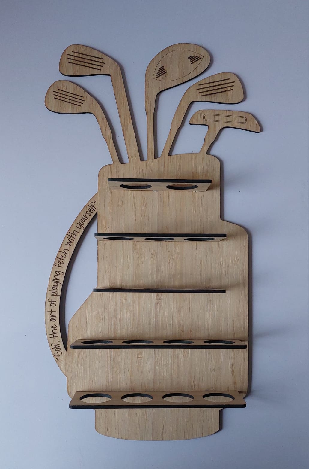 Laser Cut Digital File. Golf Ball Rack. Golf Bag Wall Rack. 3mm AI, SVG ...