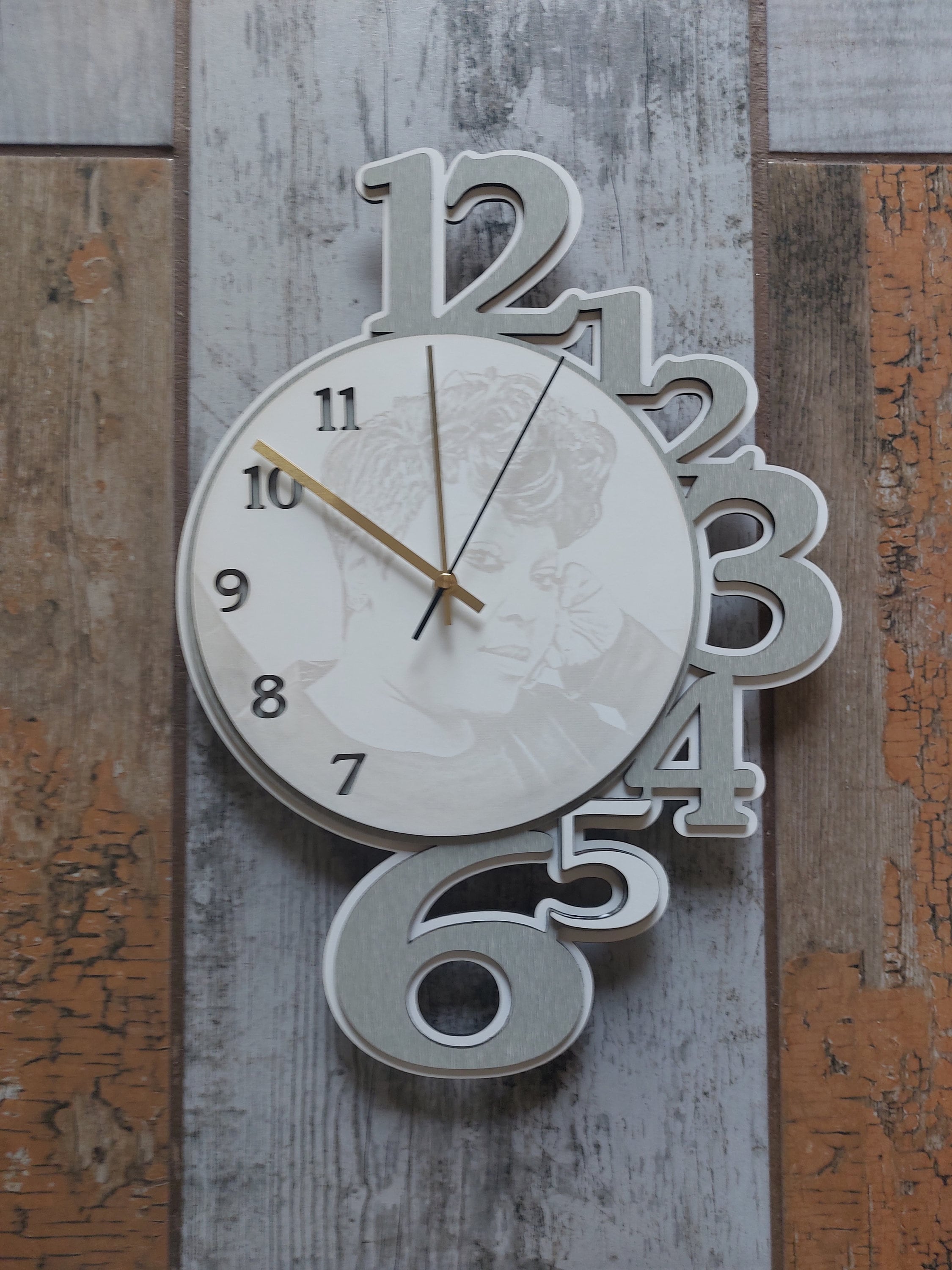 Laser Cut, Digital File. Big Number Clock. Laser Cut Clock. SVG,DXF and ...