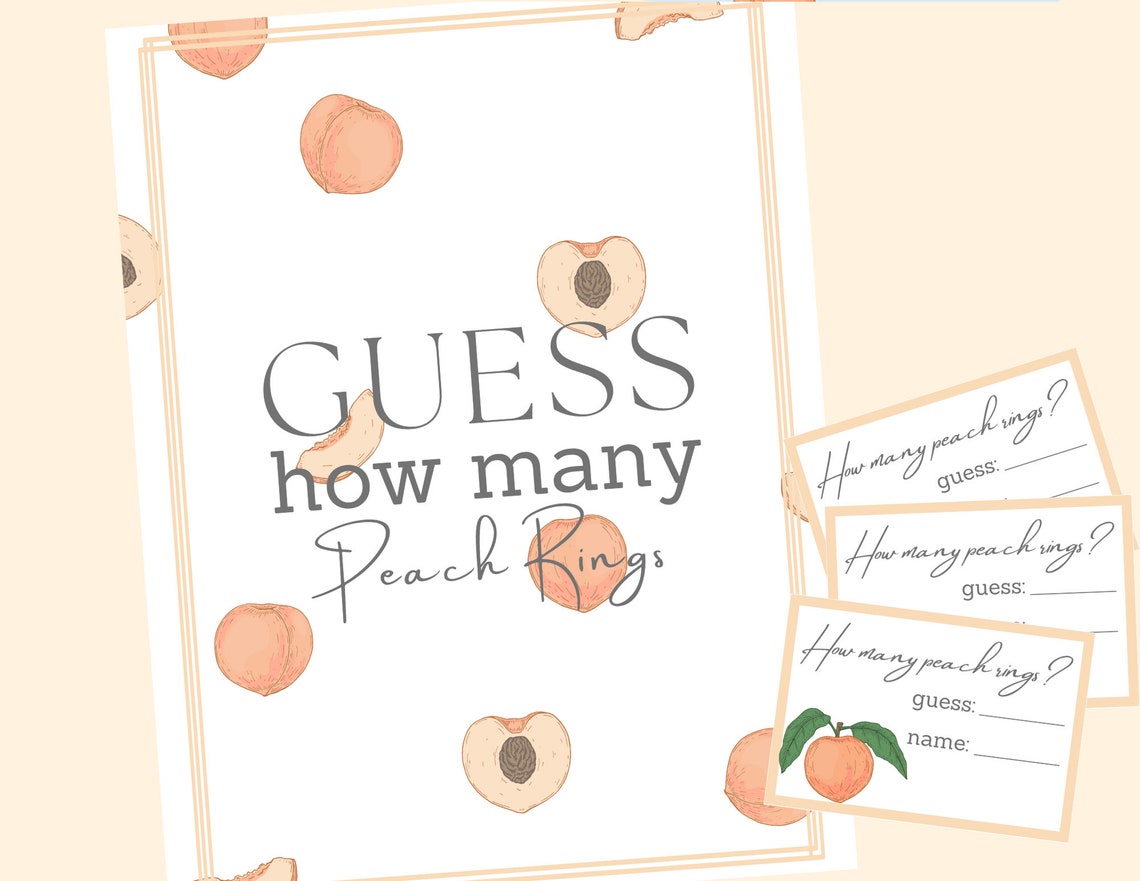 Guess How Many Candies Game, Peach Theme; How Many Peach Rings in the ...