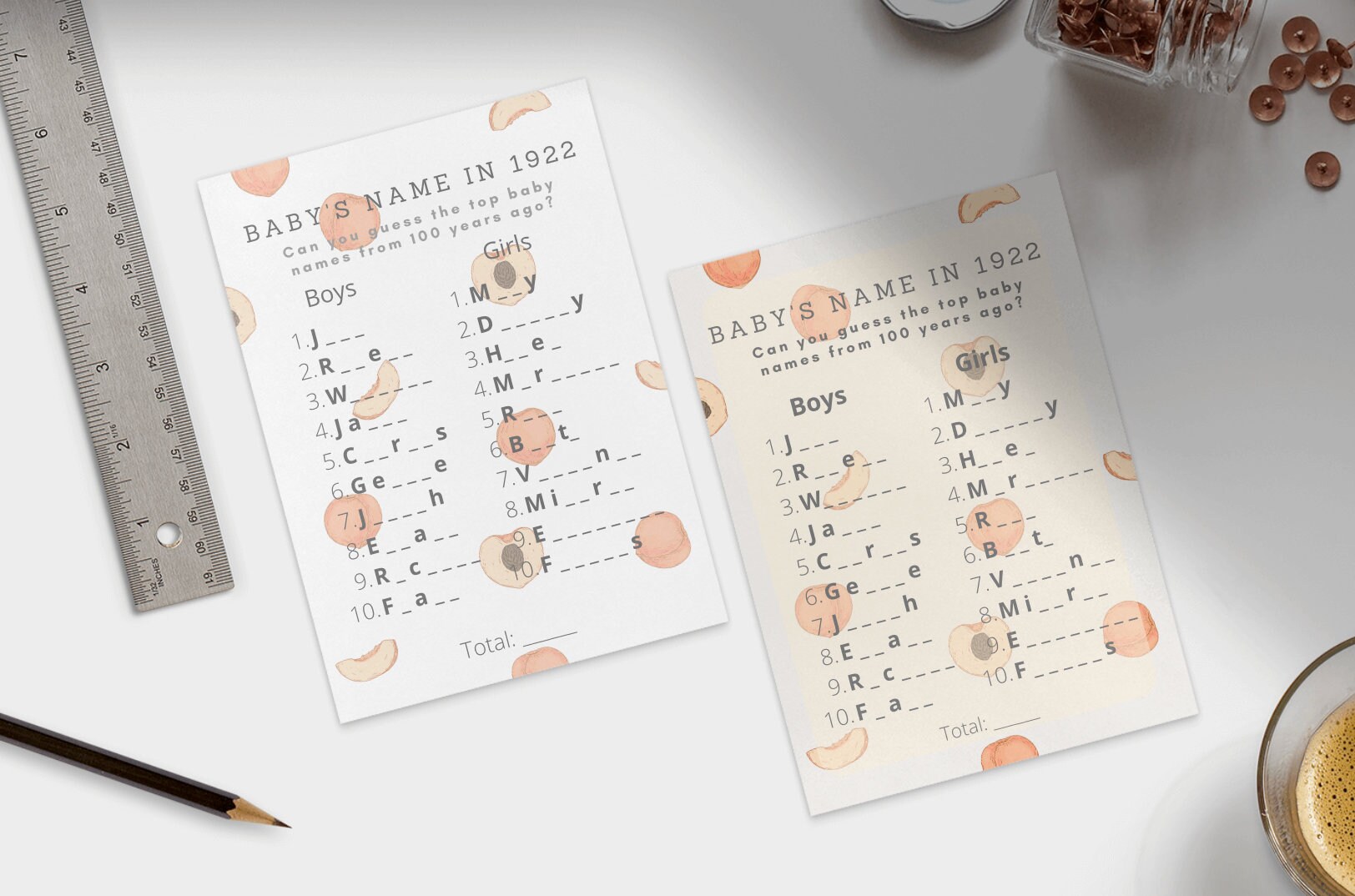 Little Peach Bundle ALL Our Peachy Baby Shower Designs for Digital ...