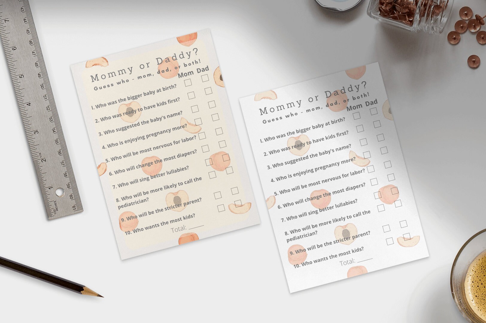 Little Peach Bundle ALL Our Peachy Baby Shower Designs for Digital ...