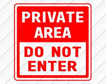 Private Area Sign - Etsy