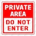 Private Area Sign, Do Not Enter - Svg, Eps, Dxf, Png Files, Red Color ...