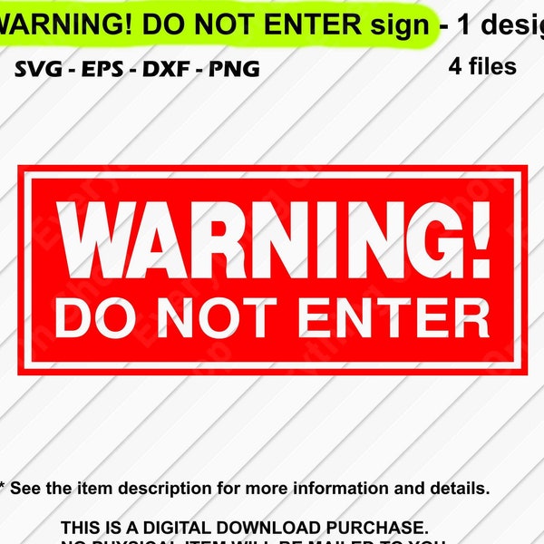 Funny Do Not Enter Sign - Etsy