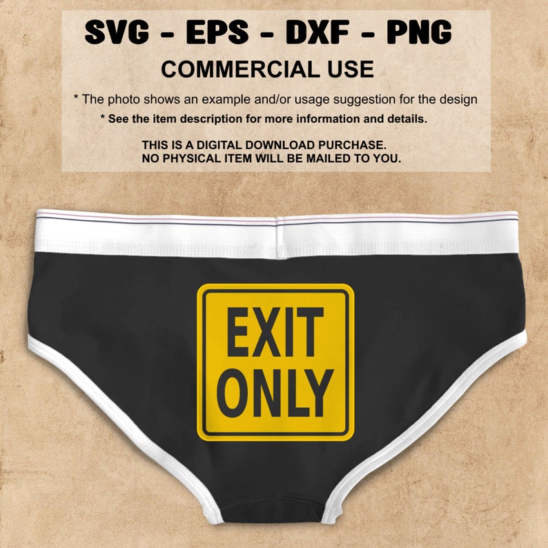 Exit, Exit Sign, Exit Only Bundle, Funny Underwear - Svg, Eps, Dxf, Png ...