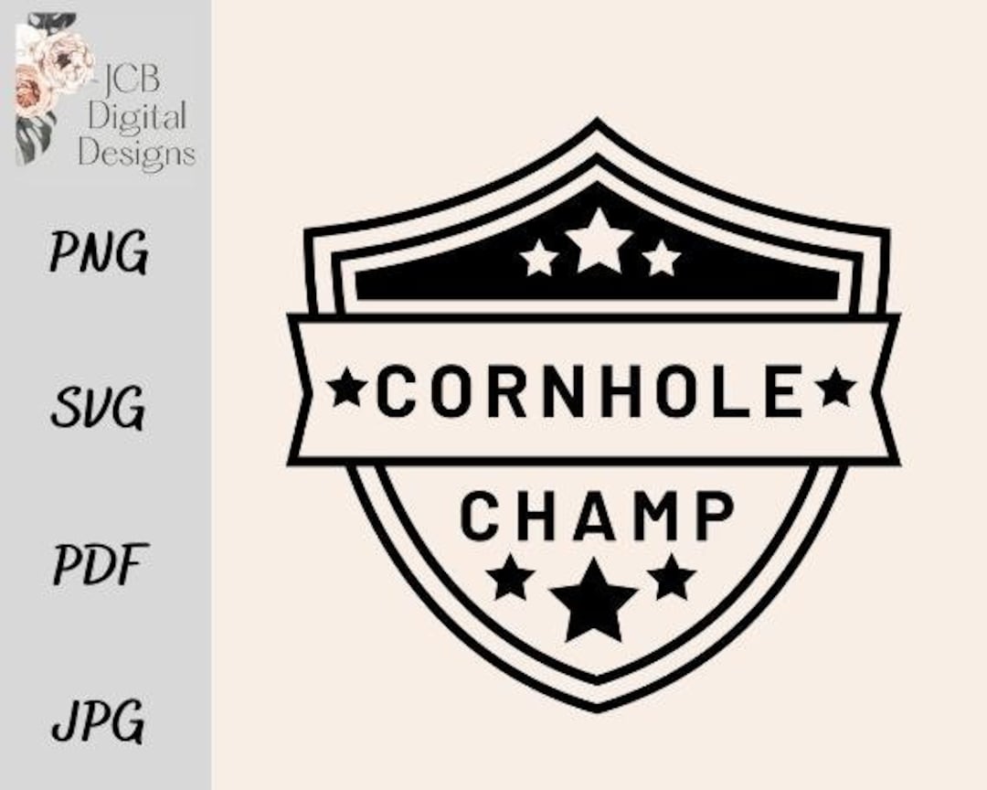 Cornhole Champion, Cornhole Champ, Funny Digital T-shirt Design ...