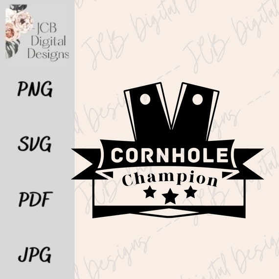 Cornhole Champion Digital Download Design Svg Png Pdf and - Etsy