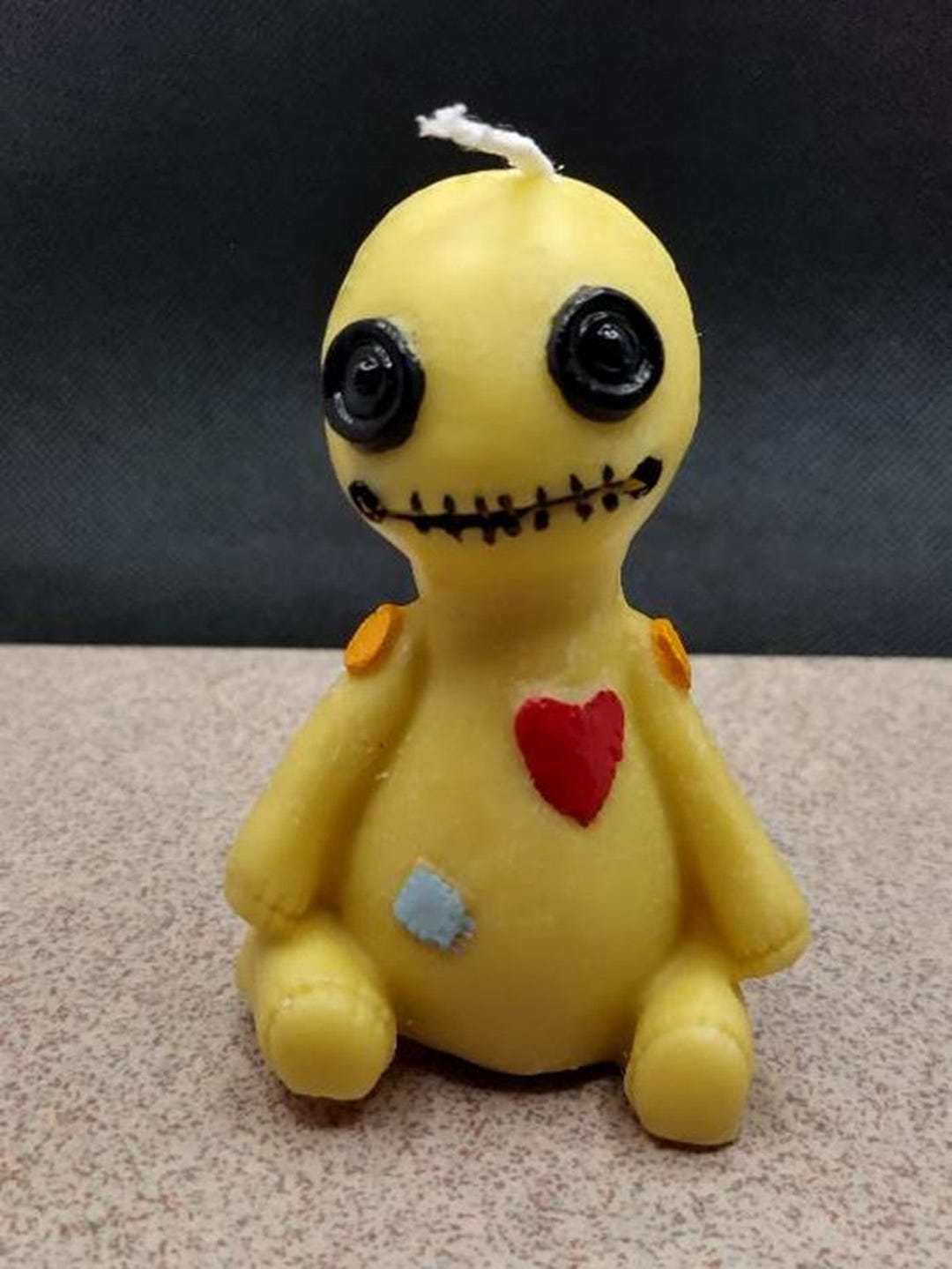 Yellow Voodoo Doll Birthday Candle Cake Topper 3 Inch Tall - Etsy