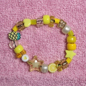 Kawaii Y2K Kidcore Cute Neon Rave Rainbow Random Pony Beads Kandi ...