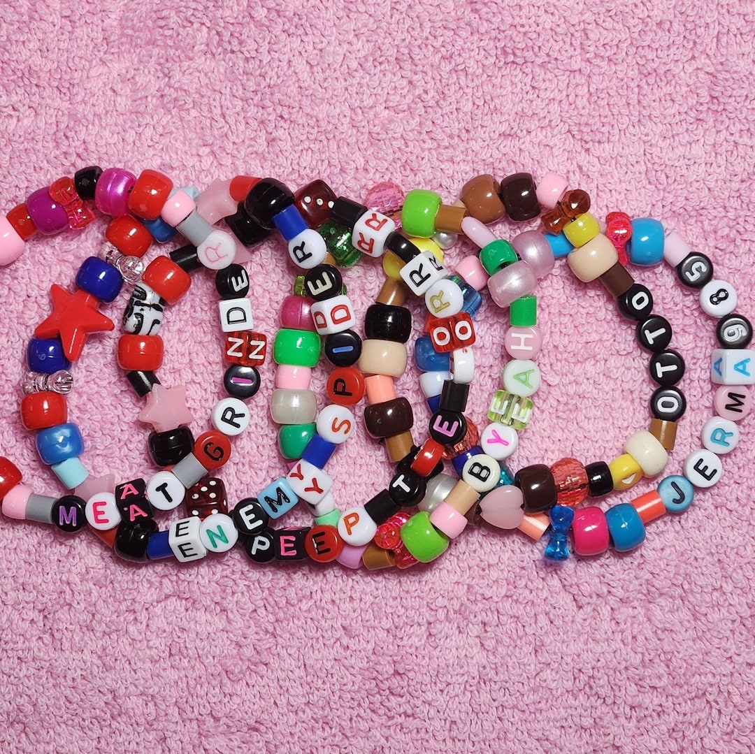 Jerma985 Inspired Personalized Beaded Kandi Pony Beads Elastic ...