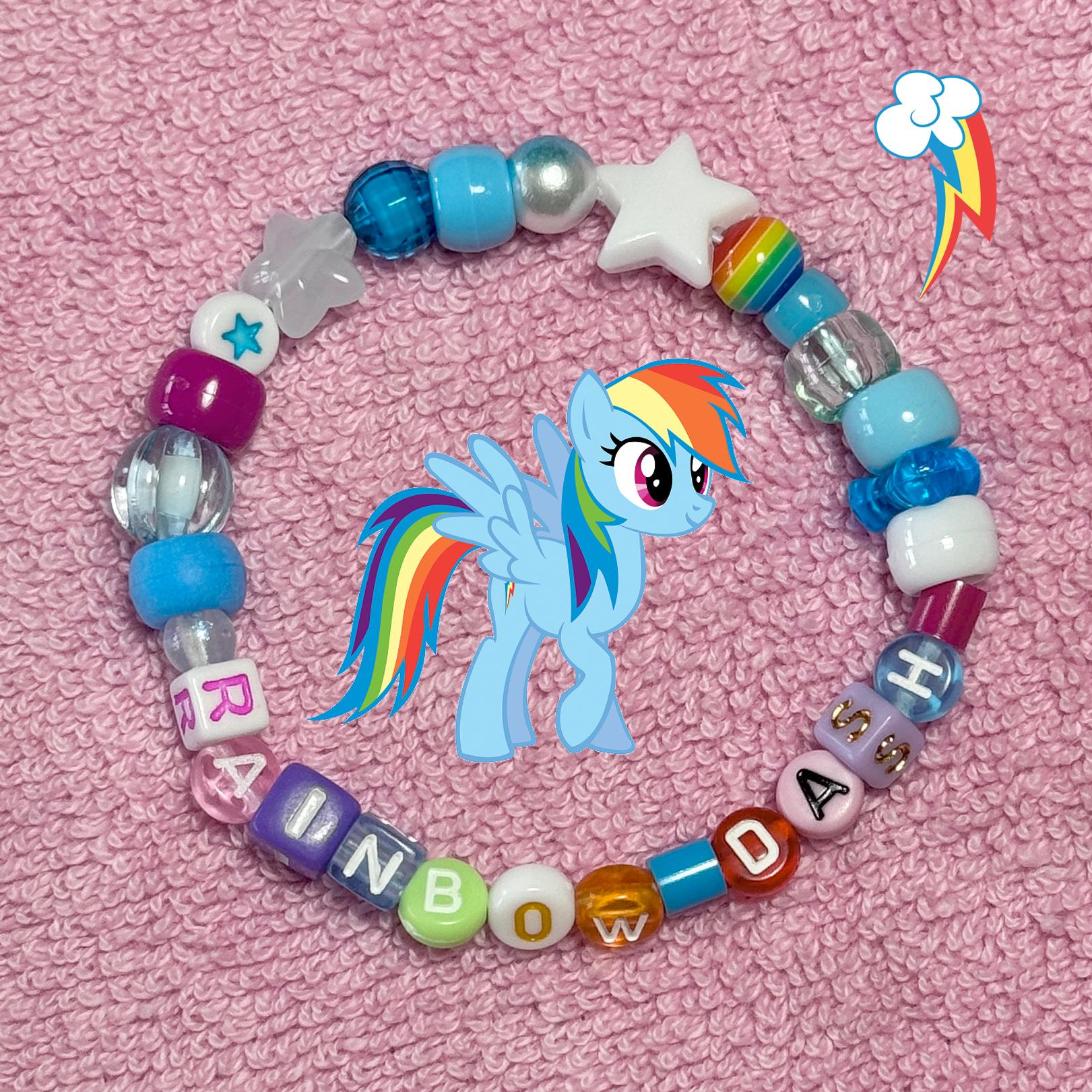 My Little Pony Inspired Beaded Kandi Bracelets, Fanart Jewelry - Etsy