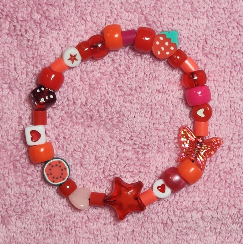 Kawaii Y2K Kidcore Cute Neon Rave Rainbow Random Pony Beads - Etsy