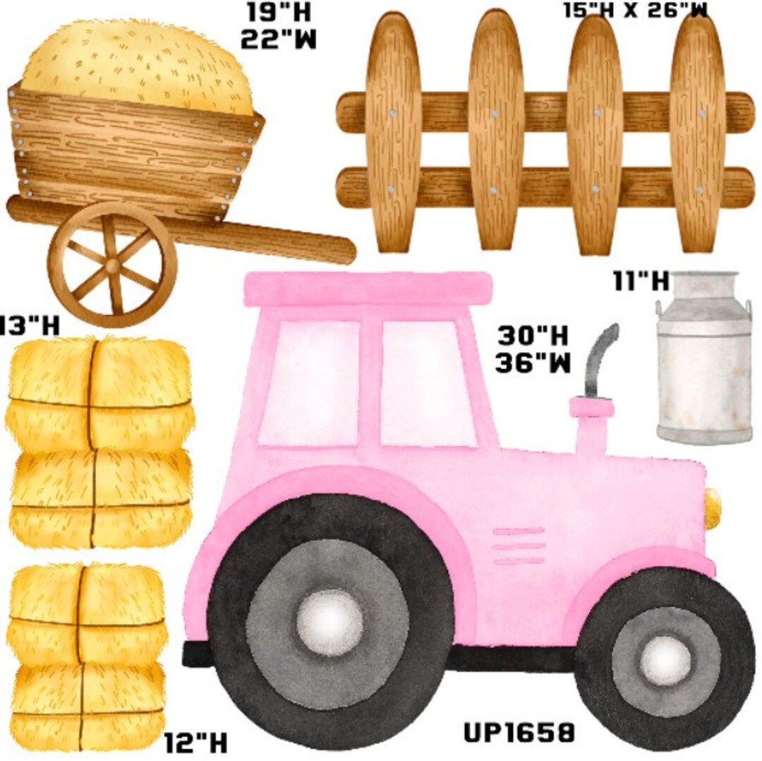Up1658hs Tractor Farm Custom Order Coroplast Cutouts Props Party ...